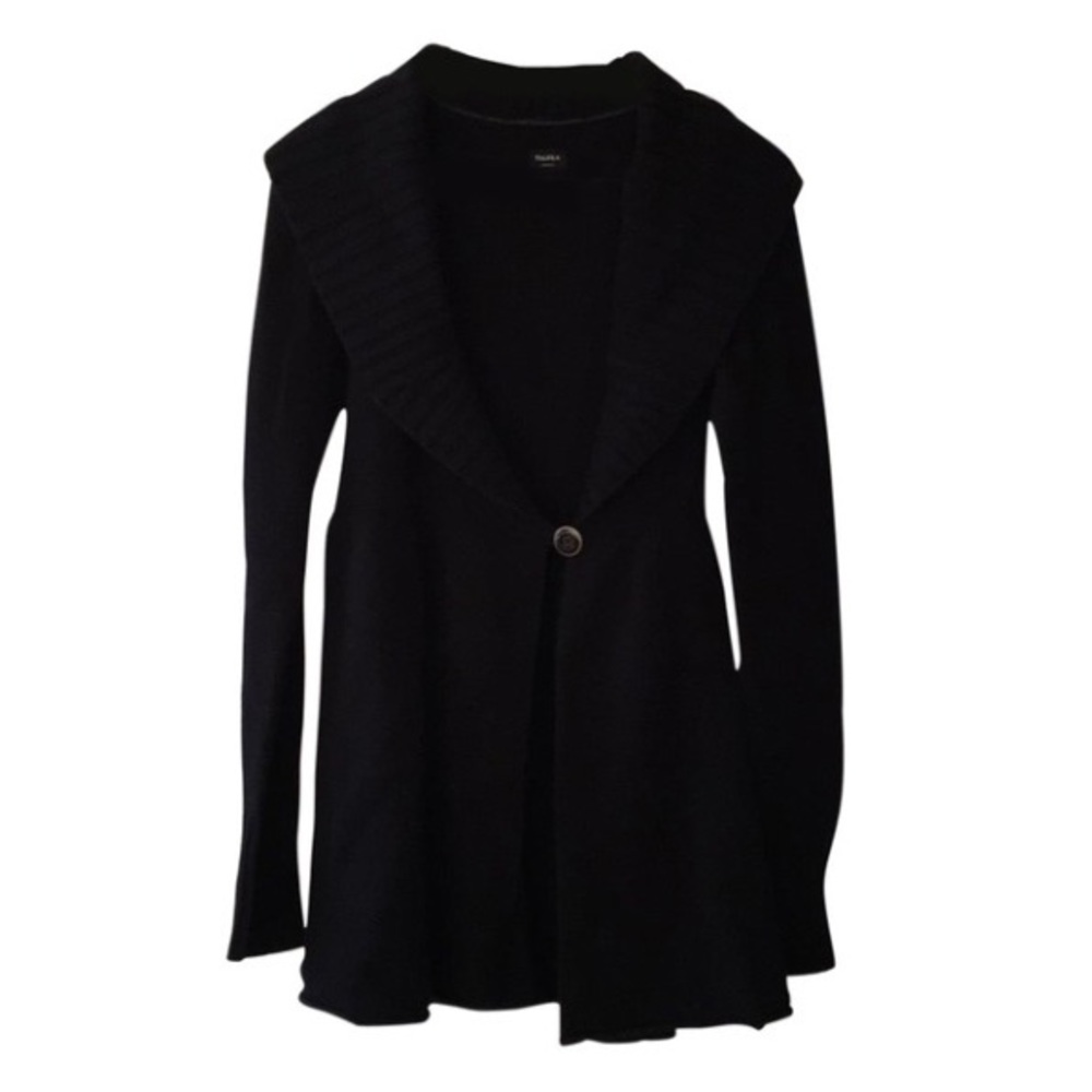 Aritzia Talula Black Wrap-Around Sweater - Gem